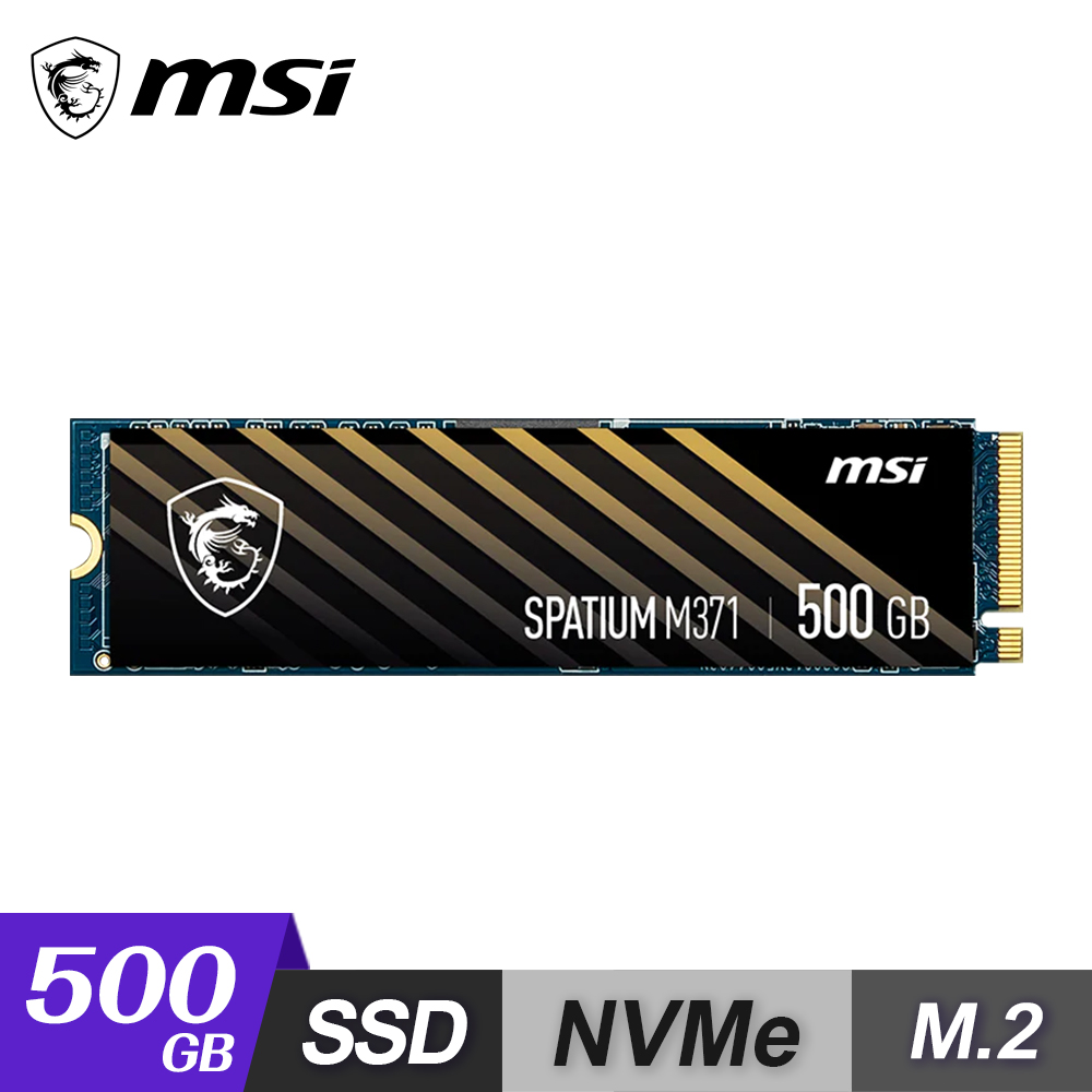 【MSI 微星】SPATIUM M371 500G M.2 2280 PCIe SSD-三井3C購物網
