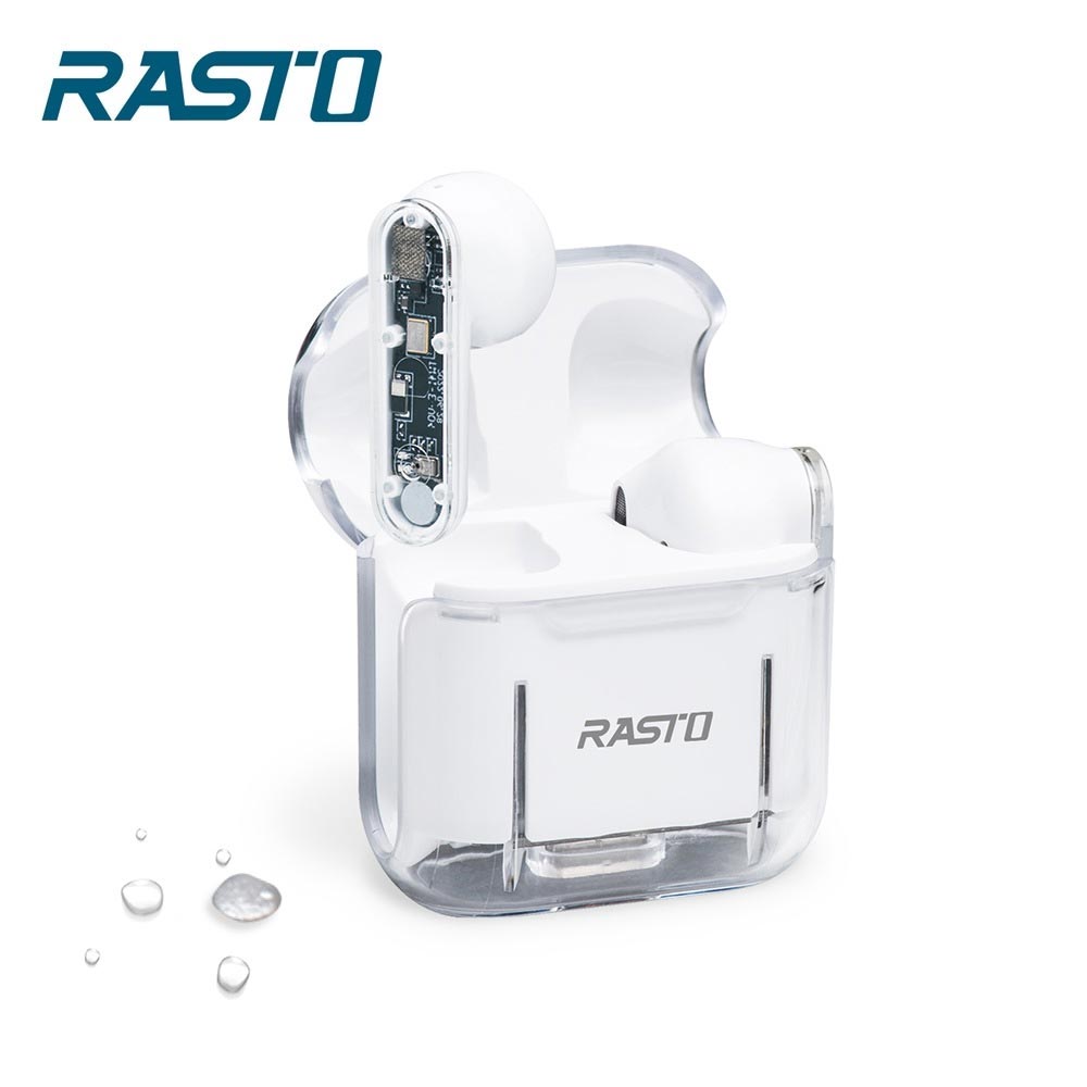 【RASTO】RS52 透視款真無線藍牙5.3耳機-三井3C購物網