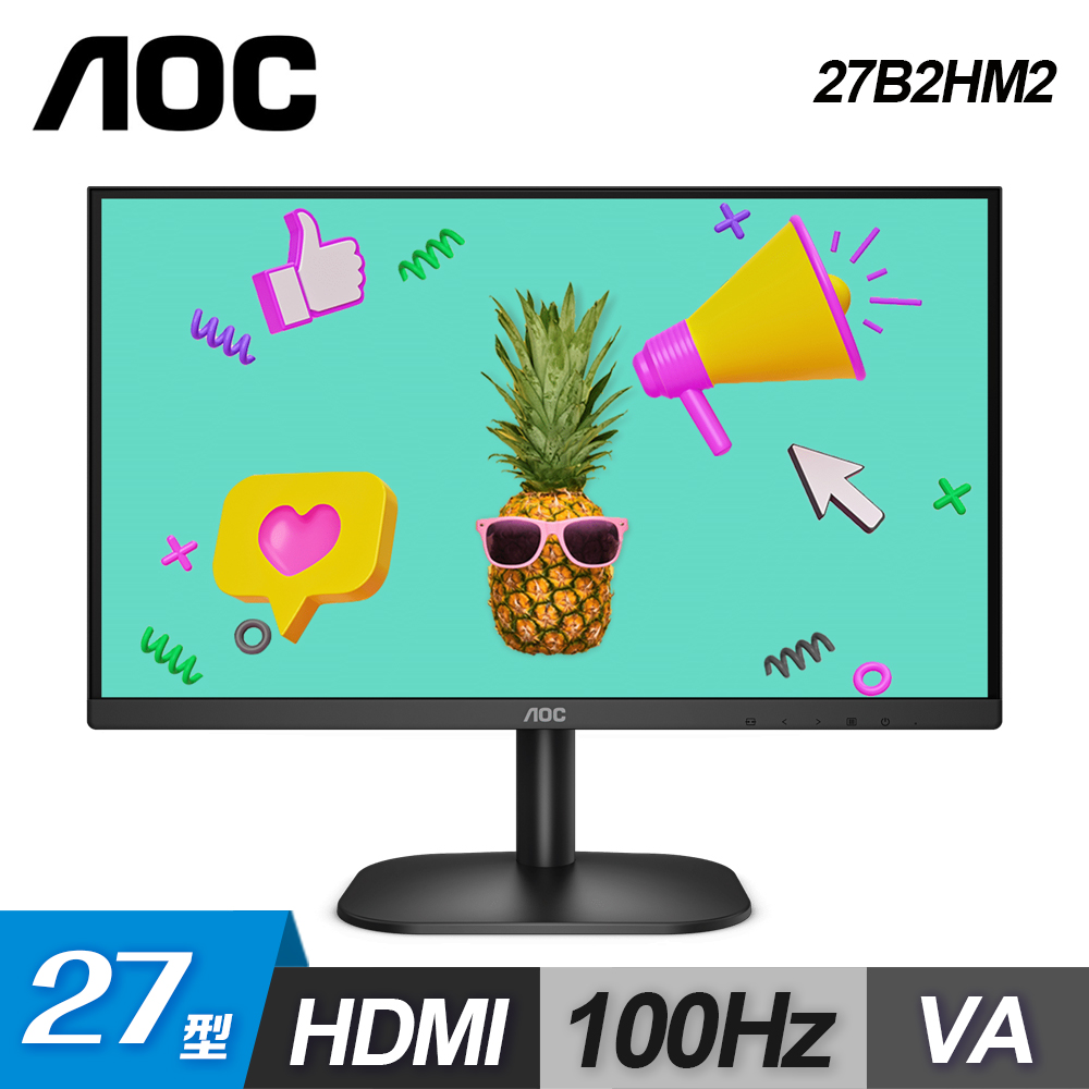 【AOC】27B2HM2 27型 100Hz VA窄邊框螢幕-三井3C購物網