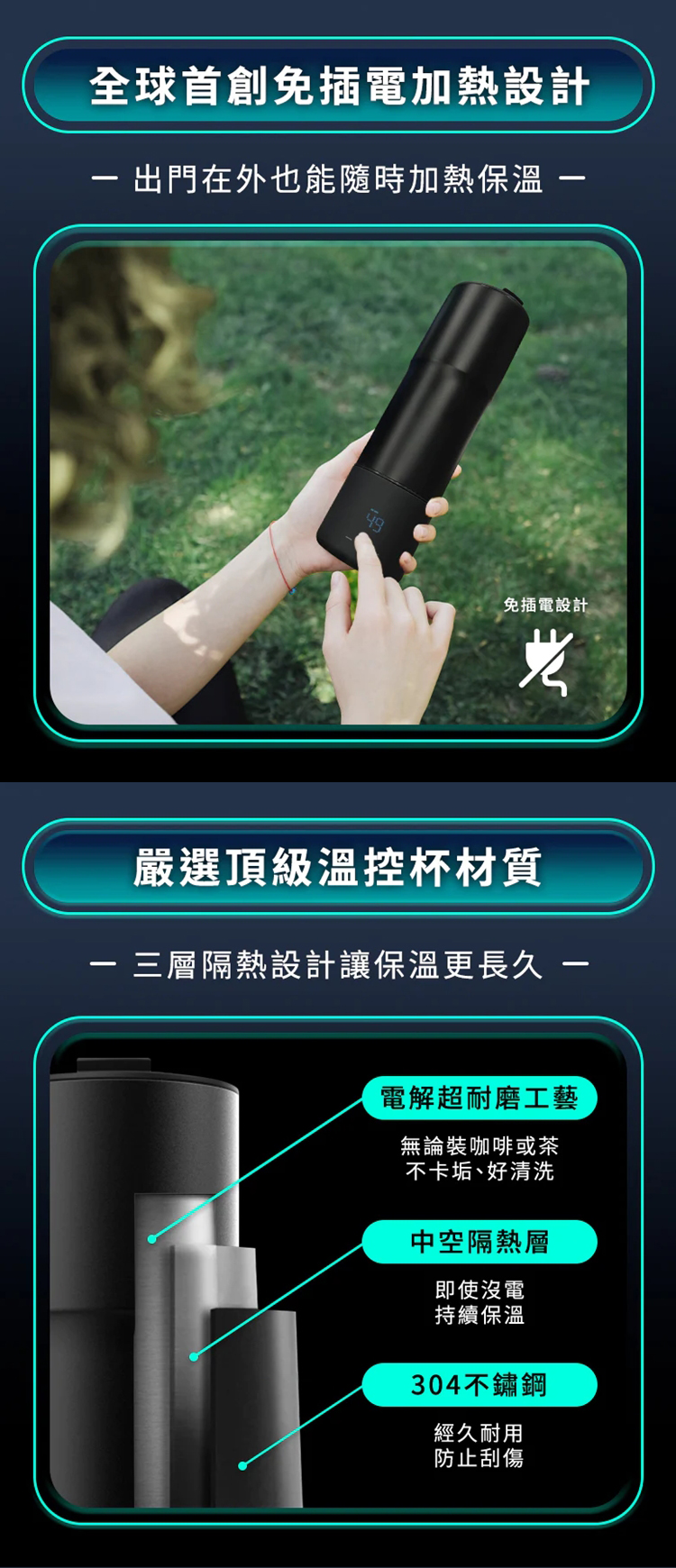 【Future Lab. 未來實驗室】Gradit 隨行溫控杯/晶粹黑 - PChome 24h購物