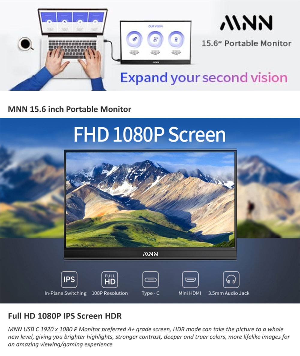 MNN 【MNN】HSD156P1 V1 15.6吋 可攜式螢幕 - PChome 24h購物